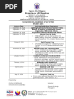 Science Action Plan Sy 2023 2024 | PDF | Teachers | Science