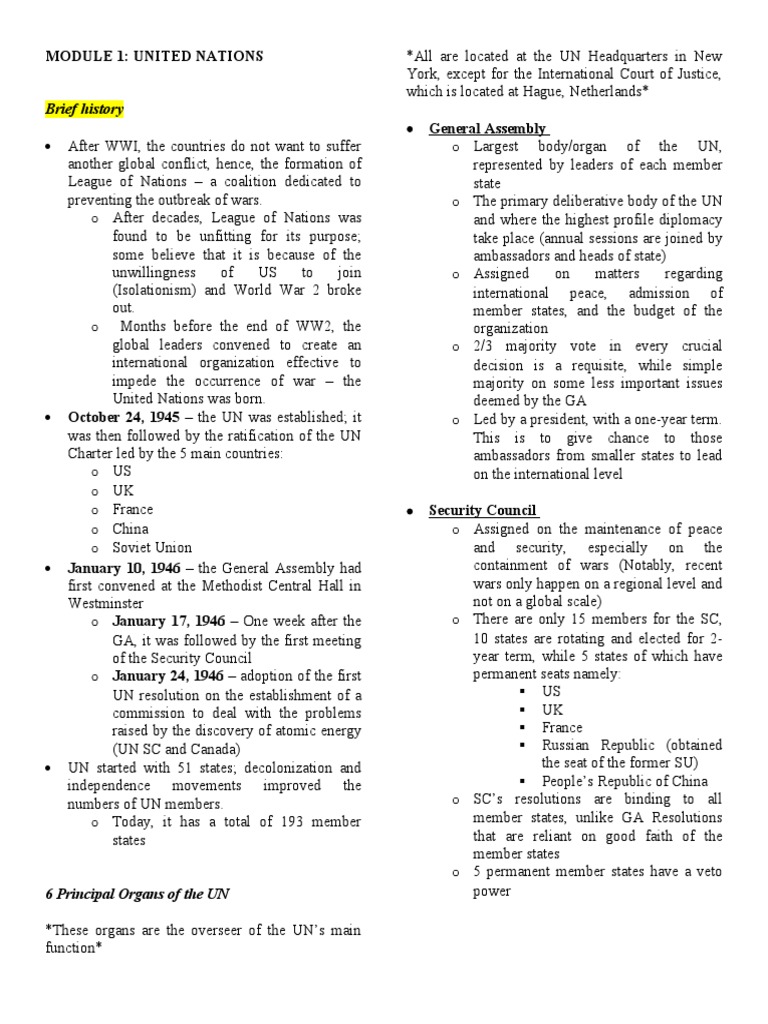 PD Module 1 Additional Notes | Download Free PDF | United Nations ...