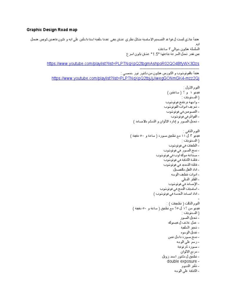 Graphic Design Road Map | PDF