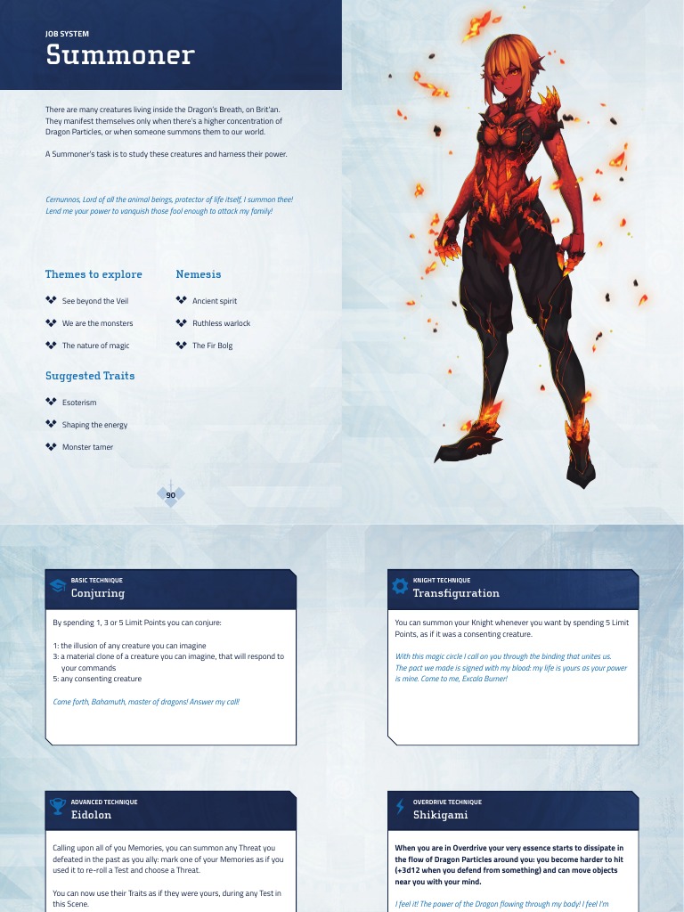 KotRA - Corebook - KS Previews - Job (Summoner) | PDF