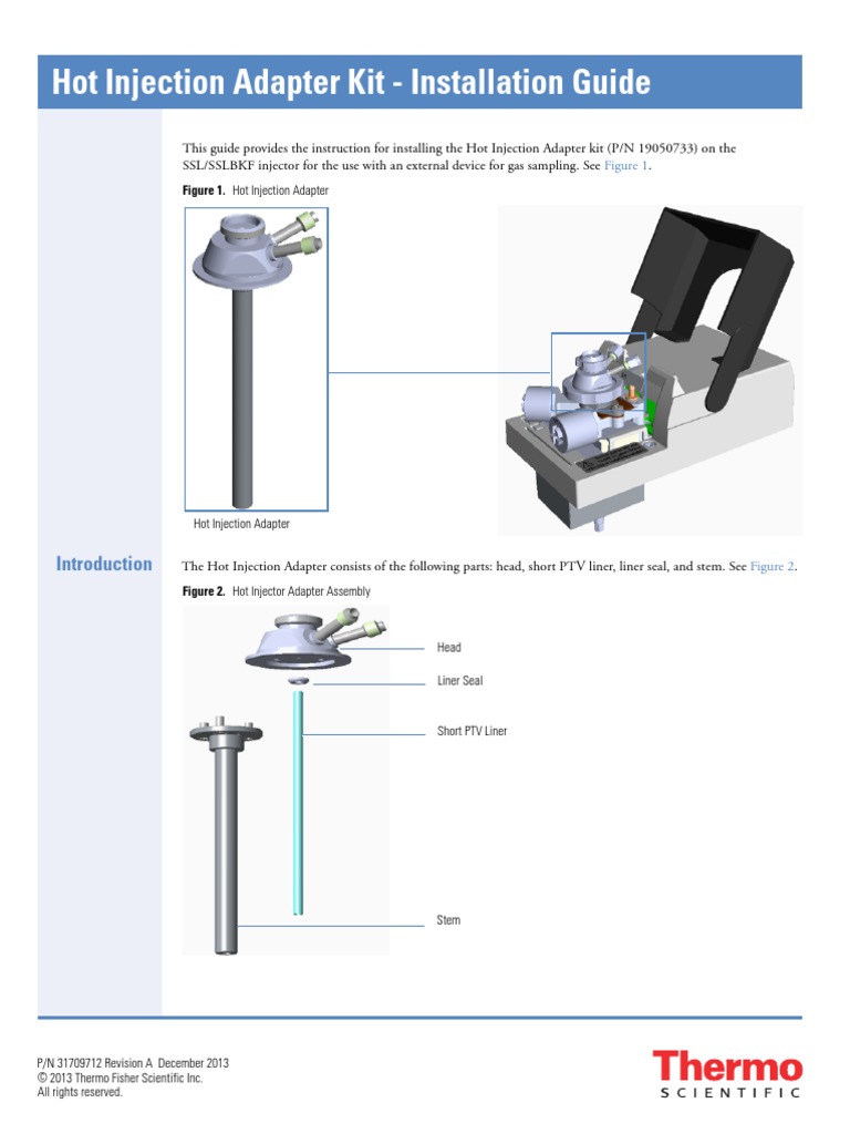 (Rev. A) Hot Injection Adapter Kit | PDF | Leak | Ac Power Plugs And ...