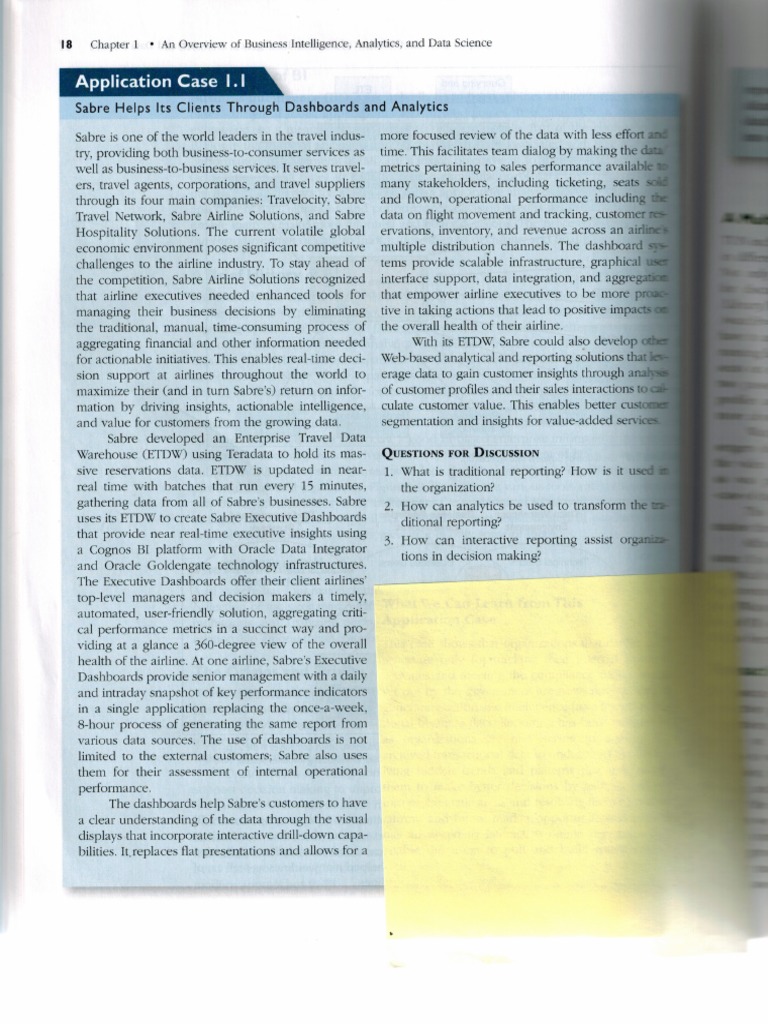 Case Study 1 - Sabre | PDF