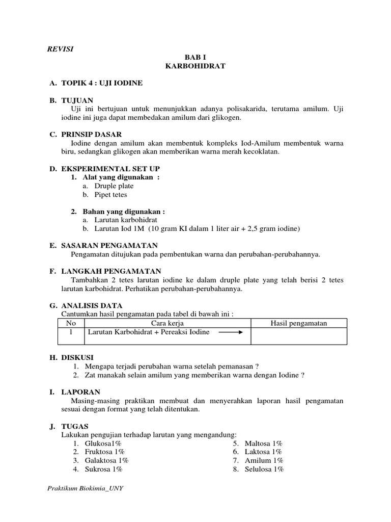 Revisi - Uji Iodine | PDF