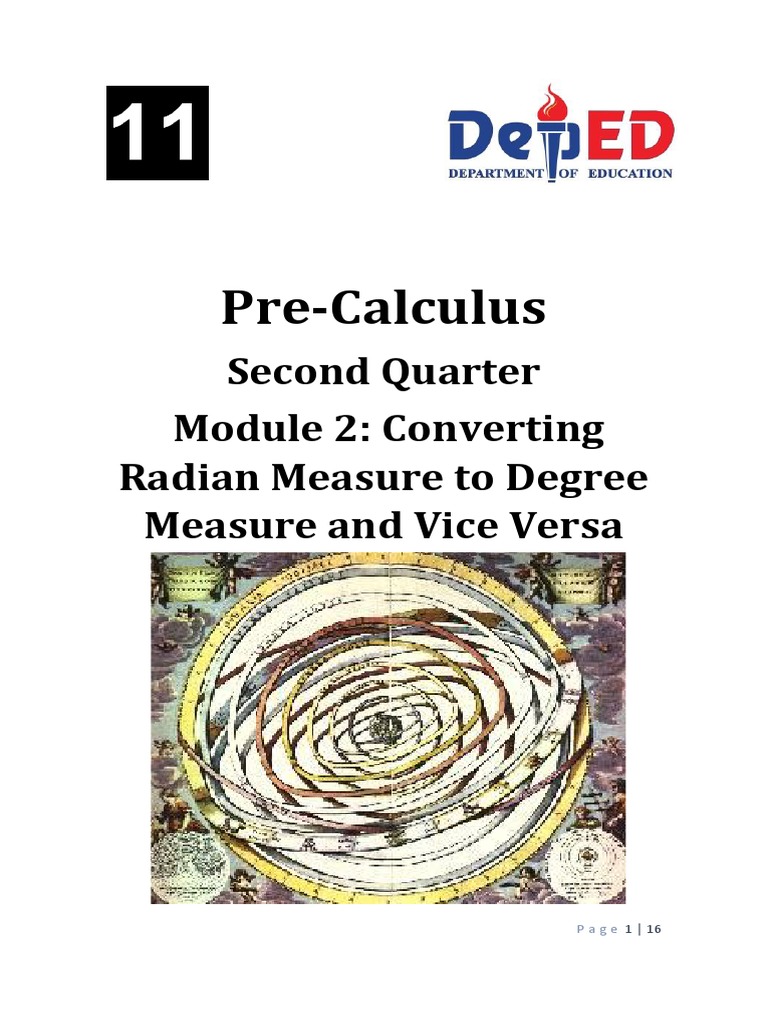 Pre Calculus Quarter 2 Module 2 | PDF | Angle | Circle