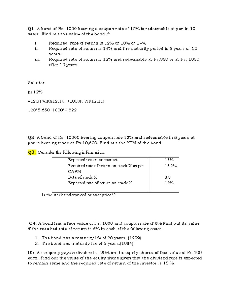 FM Practice Qs | PDF