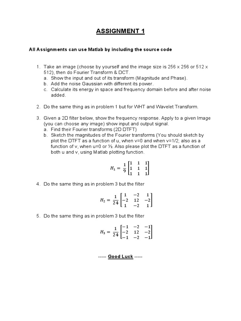 Assignment1 SP Multimedia | PDF | Wavelet | Filter (Signal Processing)