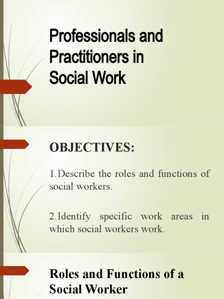 Professionals and Practitioners in Social Work | PDF | Social Work | Clinic