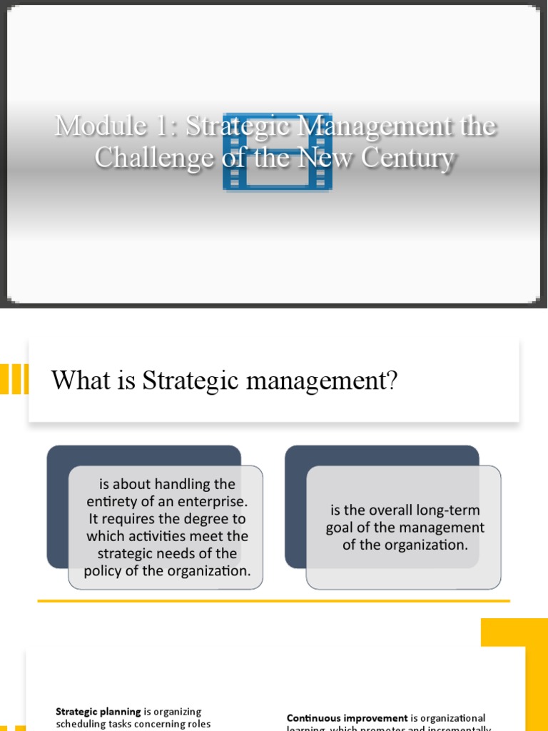 Strategic Management The Challenge of The New Century | PDF | Strategic ...