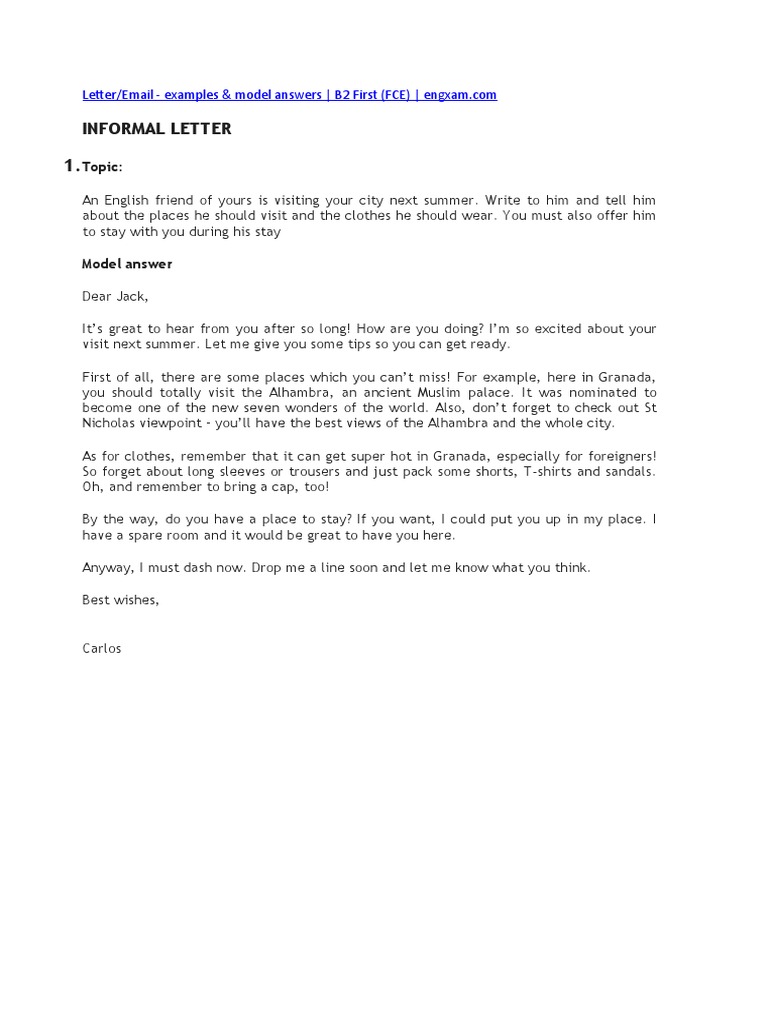 Informal Letter1 | PDF