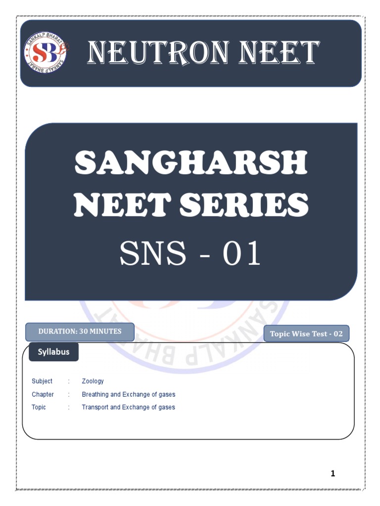 SNS 1 (Circulation) | PDF | Hemoglobin | Blood