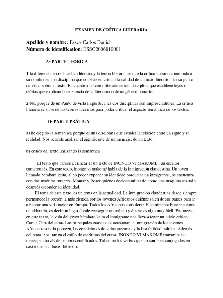 Crítica literaria: Inongo Vi Makomé | PDF