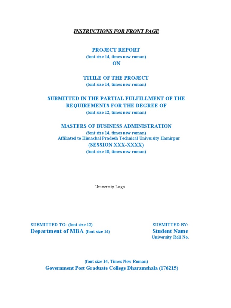 Project Report Format | PDF