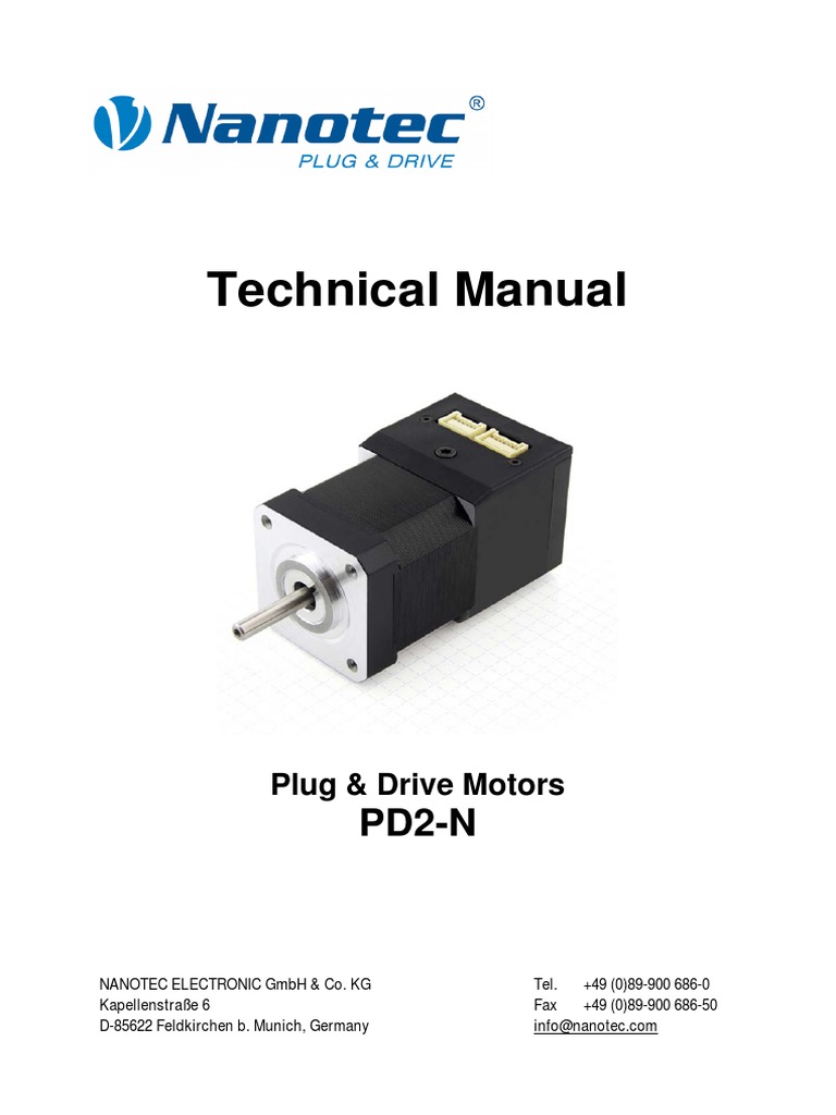 Nanotec PD2-N Technical-Manual V1.1 | PDF | Electric Motor | Electrical Components