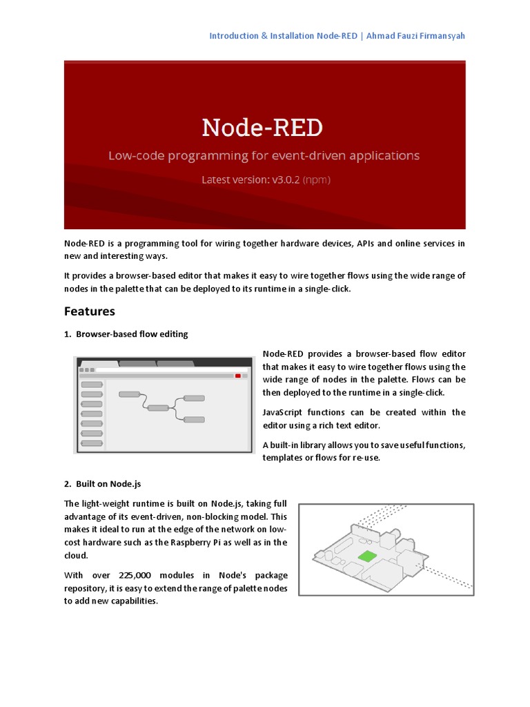1 - Introduction Installation Node-RED | PDF | Command Line Interface | Operating System Families