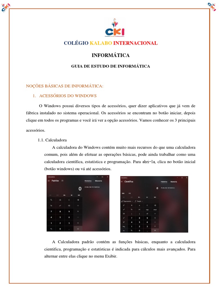 Guia de Estudo de Informática | Download grátis PDF | Janela ...