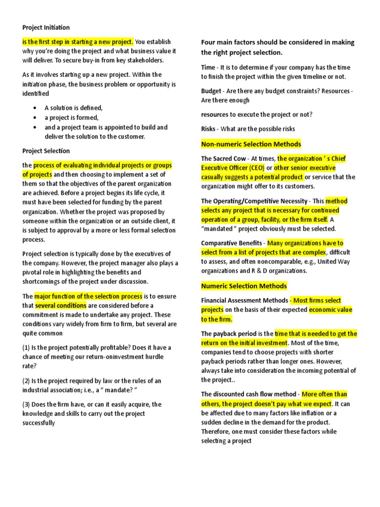 Project Initiation 3b | PDF