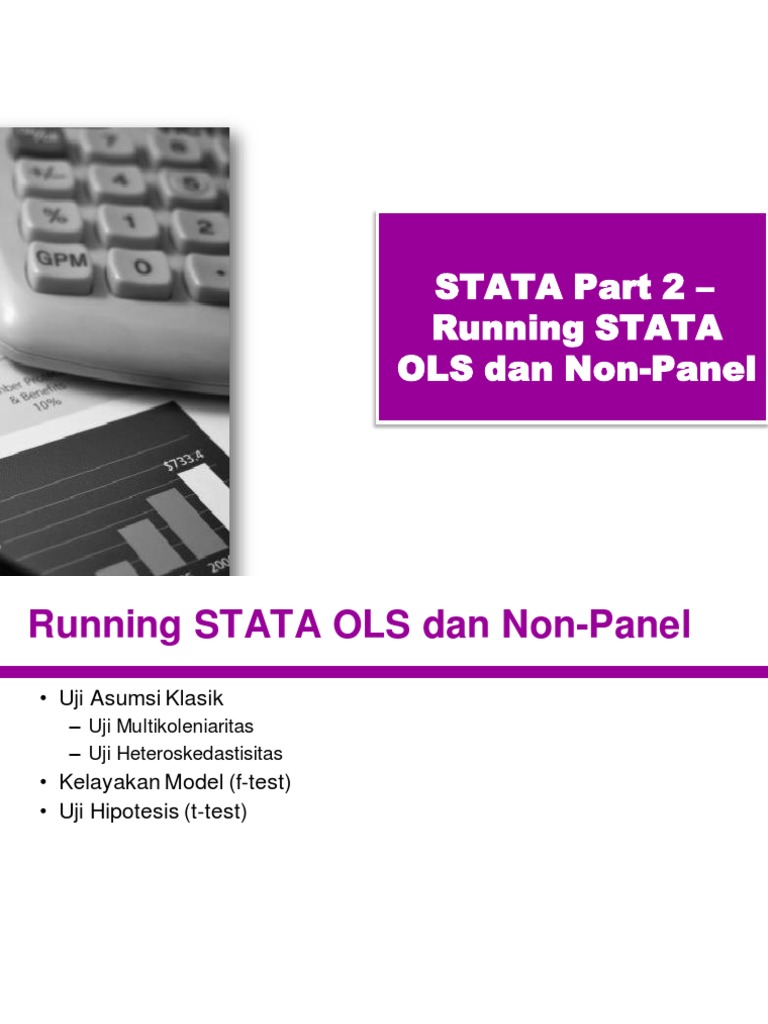 STATA Part 2 Running STATA OLS Dan Non Panel | PDF