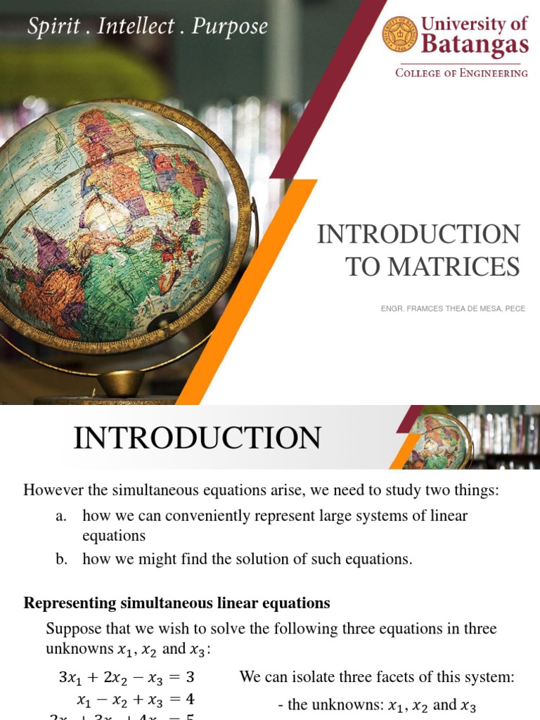Matrices Student | PDF | Matrix (Mathematics) | Applied Mathematics