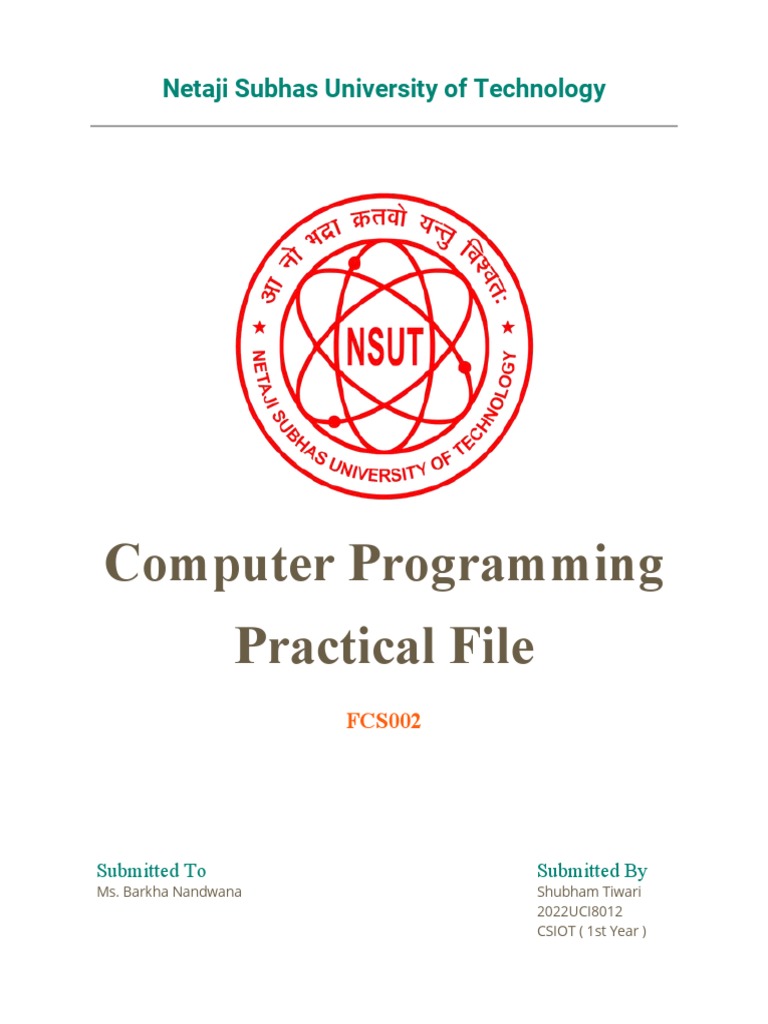 Cp Practicals 1 Pdf Pointer Computer Programming Software Engineering 