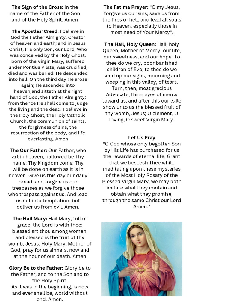 The Sign of The Cross in The Name of The Father of The Son and of The ...