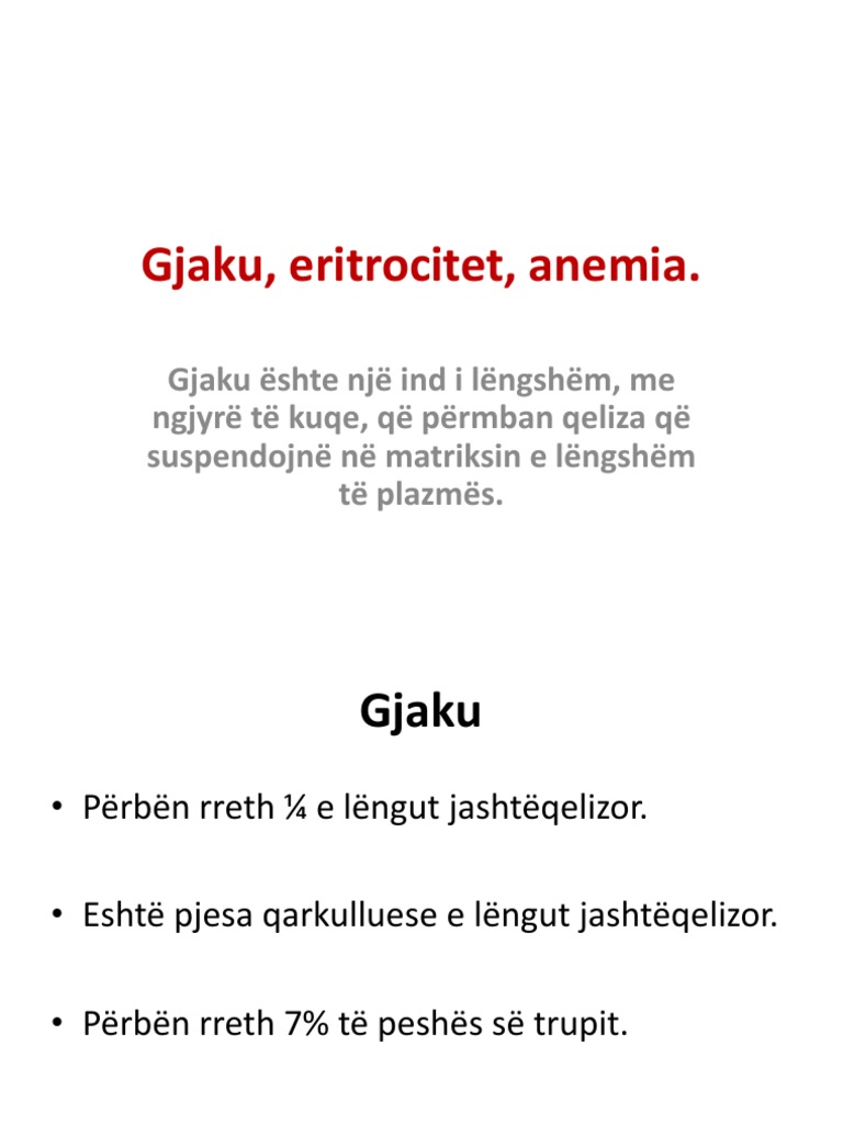 Gjaku. Qelizat | PDF