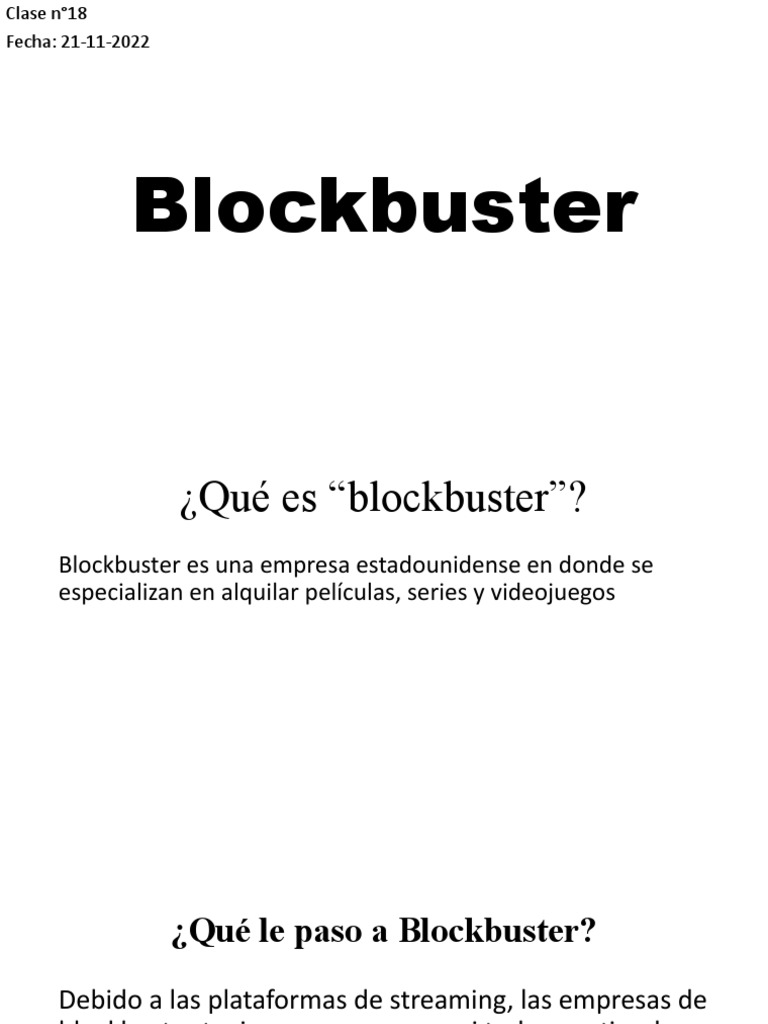 Blockbuster | PDF