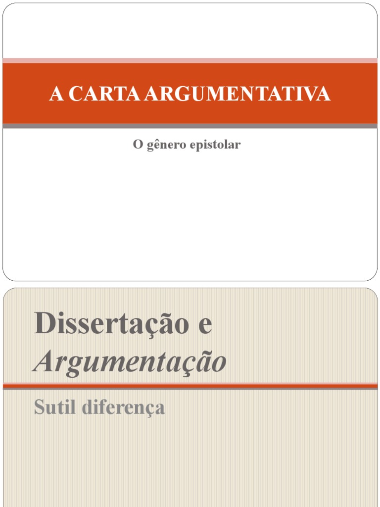 A Carta Argumentativa | PDF