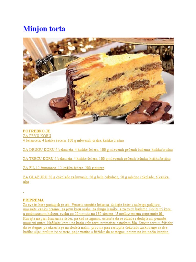 Minjon Torta | PDF