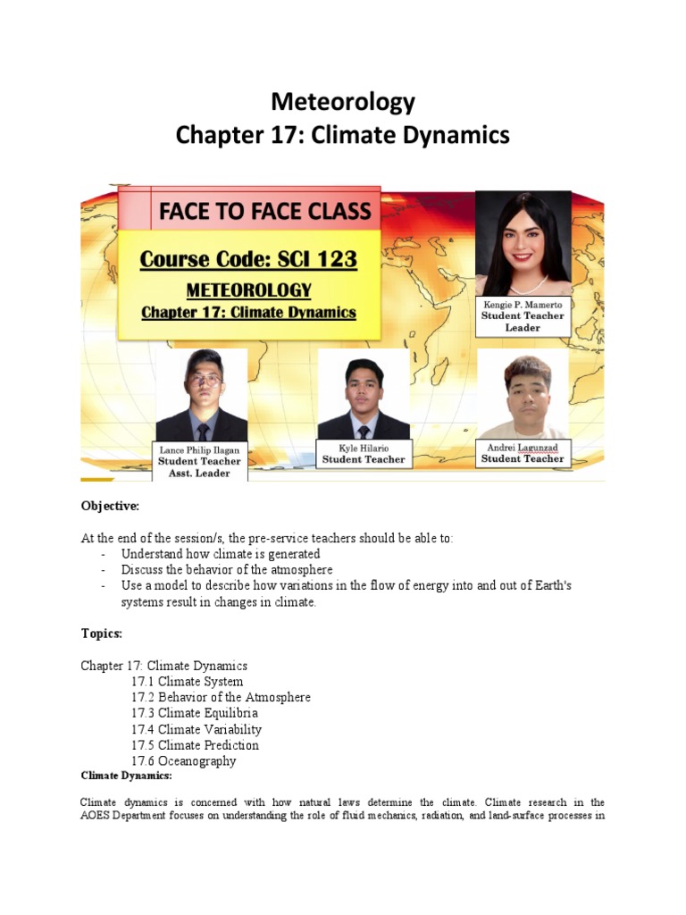 Meteorology-Chapter 17-Climate Dynamics | Download Free PDF | Climate ...