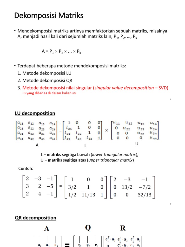 Singular Value Decomposition | PDF