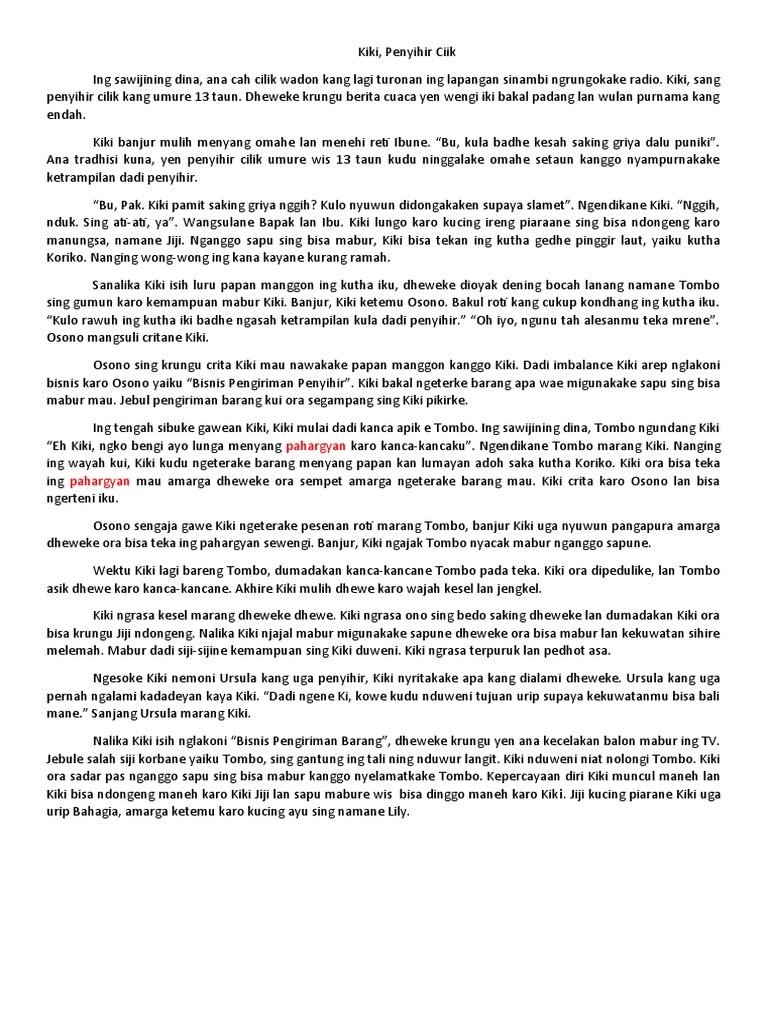 Kiki's Delivery Service | PDF