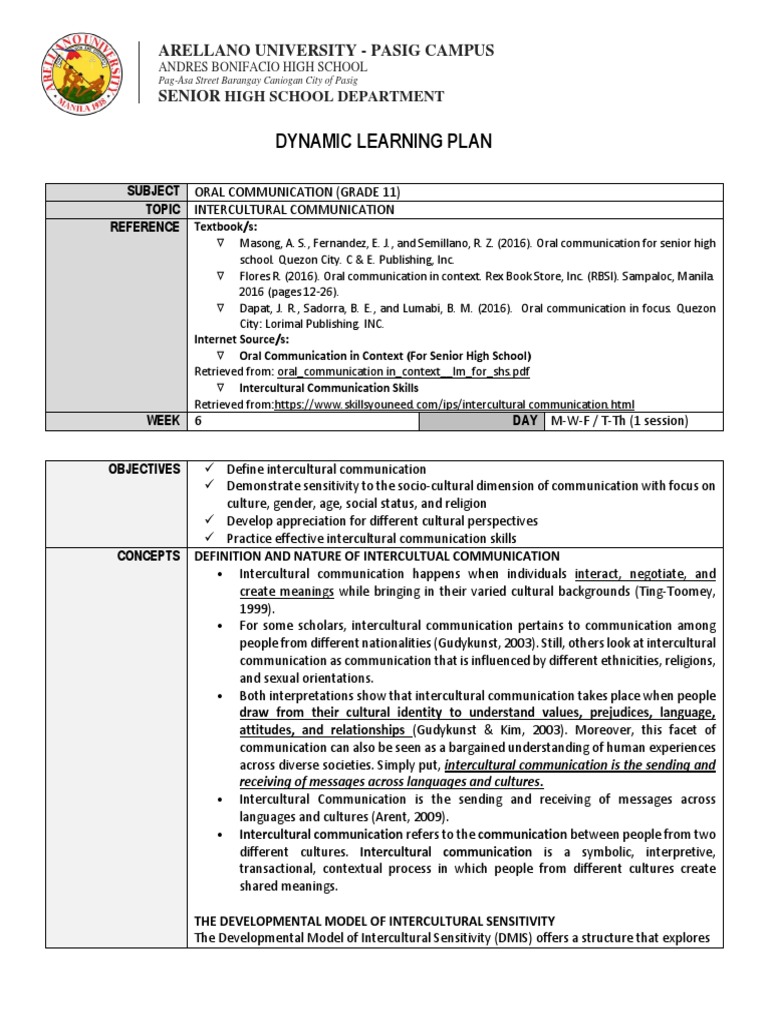 DLP 7 Intercultural Communication | PDF | Cross Cultural Communication ...