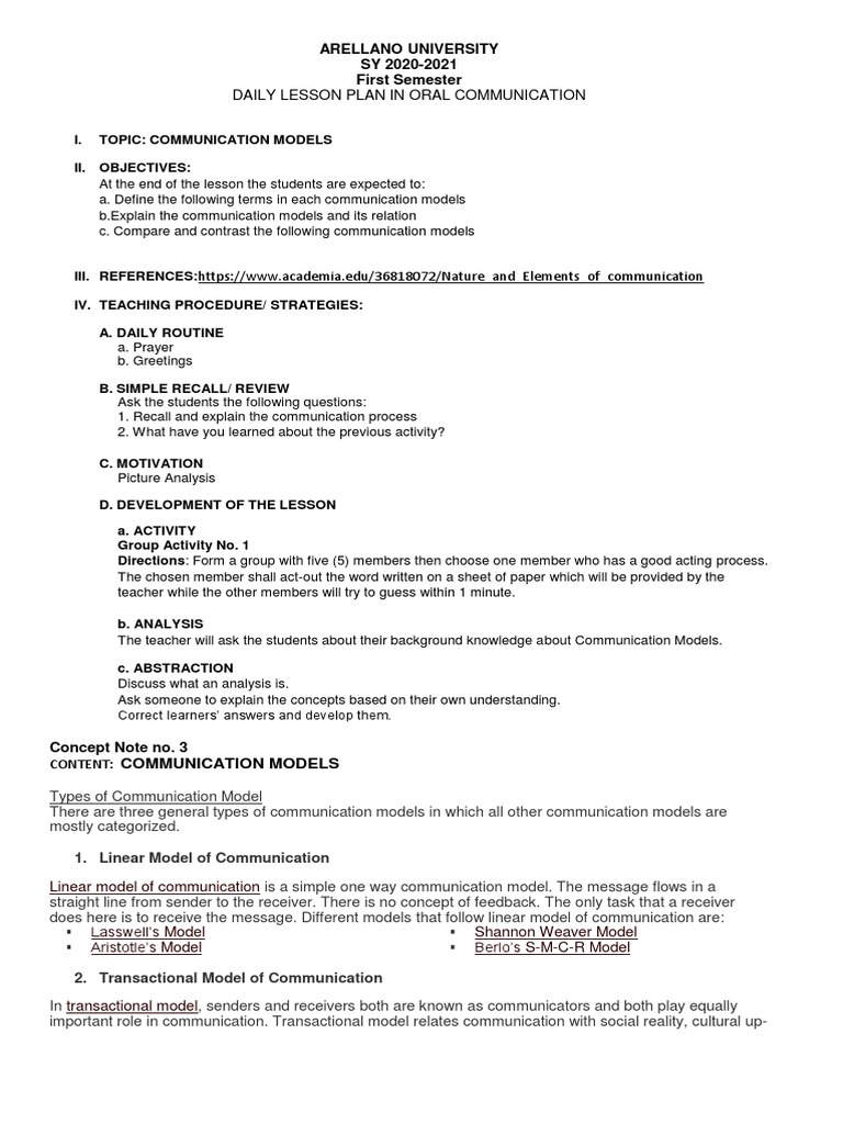 L03 DLP Communication Models | PDF