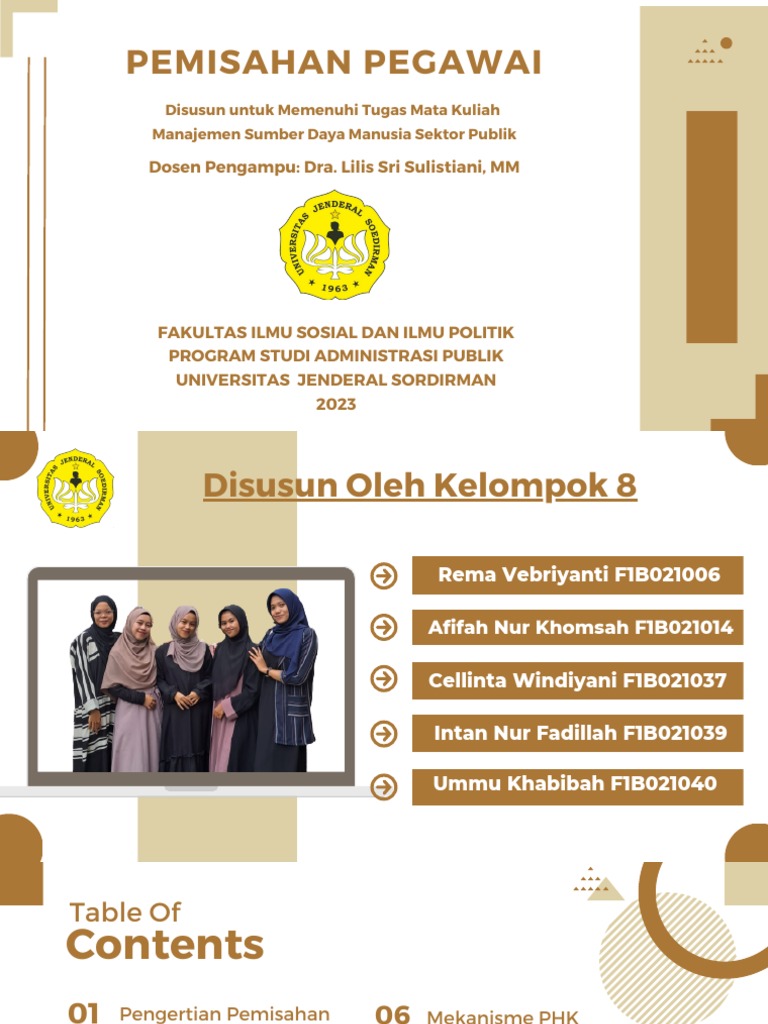 Pemisahan Pegawai - Kelompok 8 | PDF