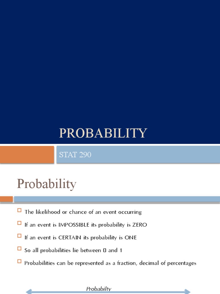 Stat 290 Probability Pdf Probability Odds