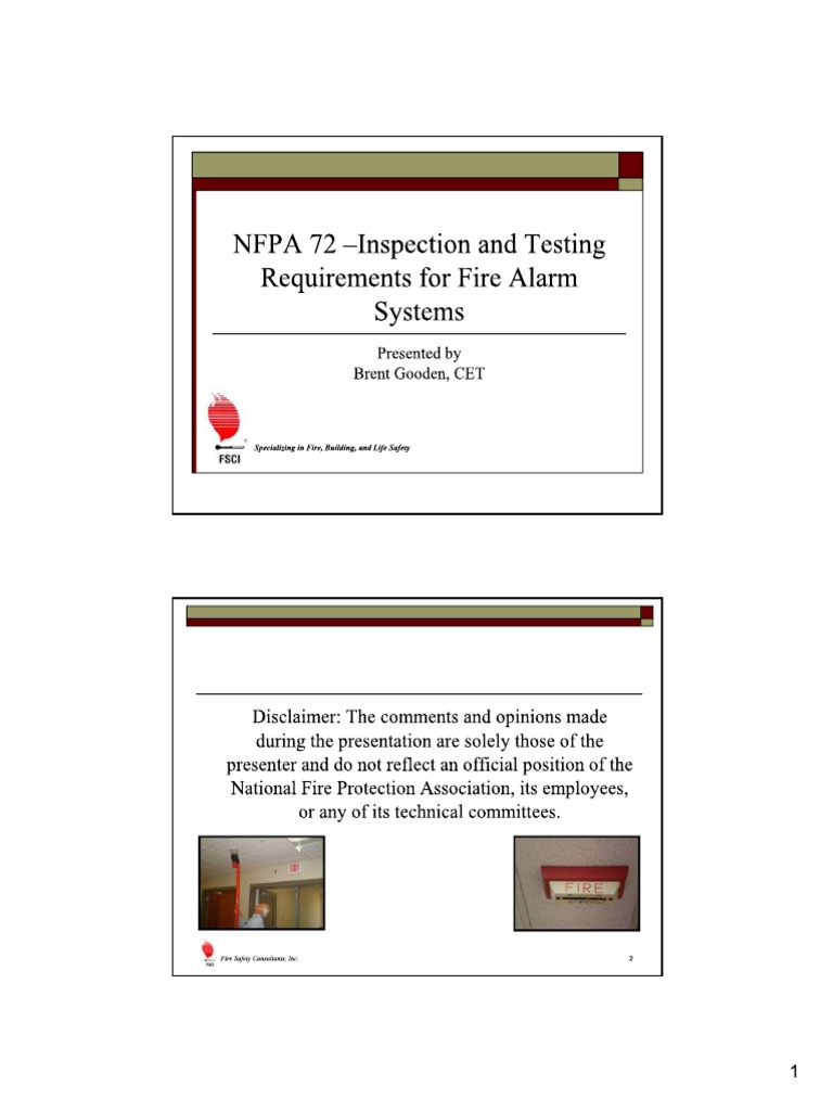 Nfpa Testing and Inspection | PDF