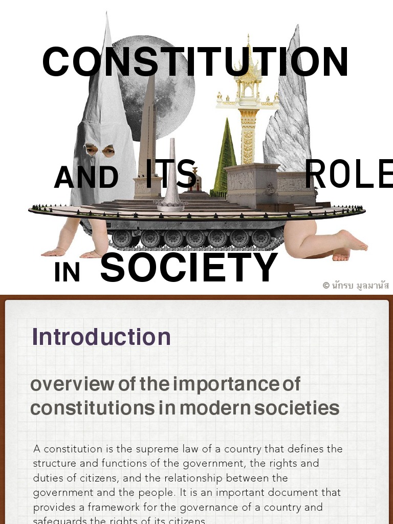 Constitution and Its Role in Society | PDF