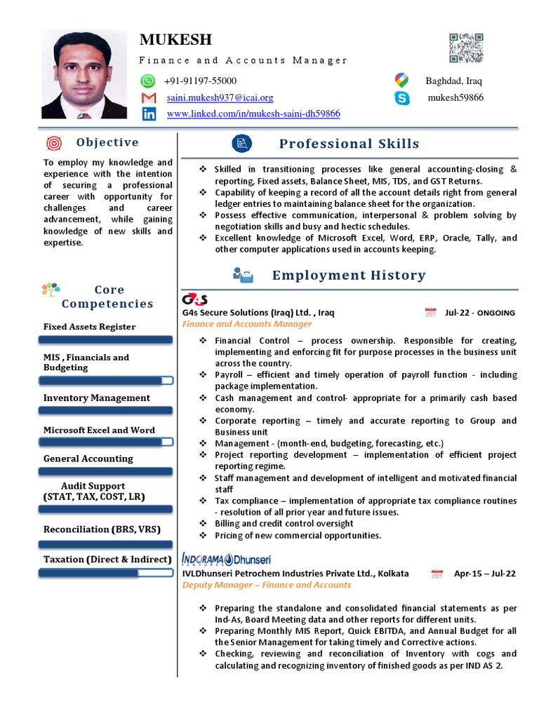 Mukesh Saini-Resume | PDF | Audit | Taxes