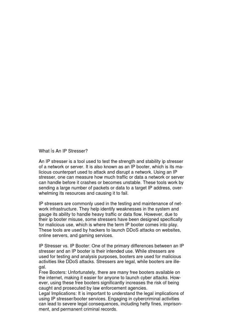 Understanding IP Stressers and Booters | PDF | Business