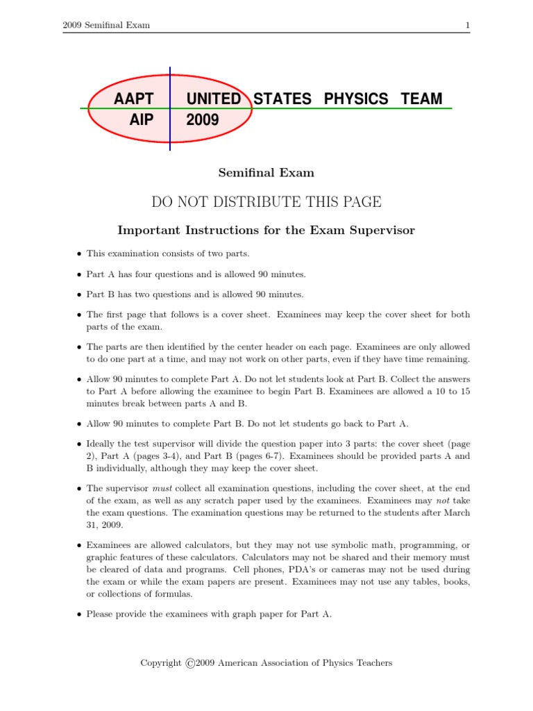 USAPhO 2009 Solutions | PDF