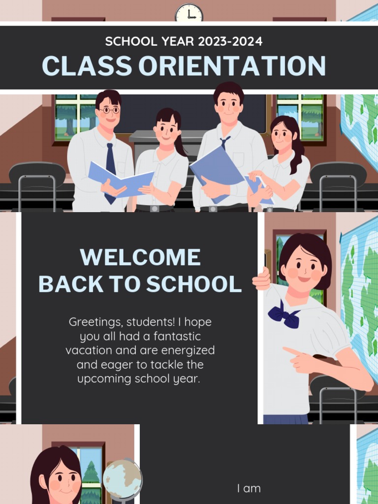 Back To School Class Orientation Education Presentation - PRE ...