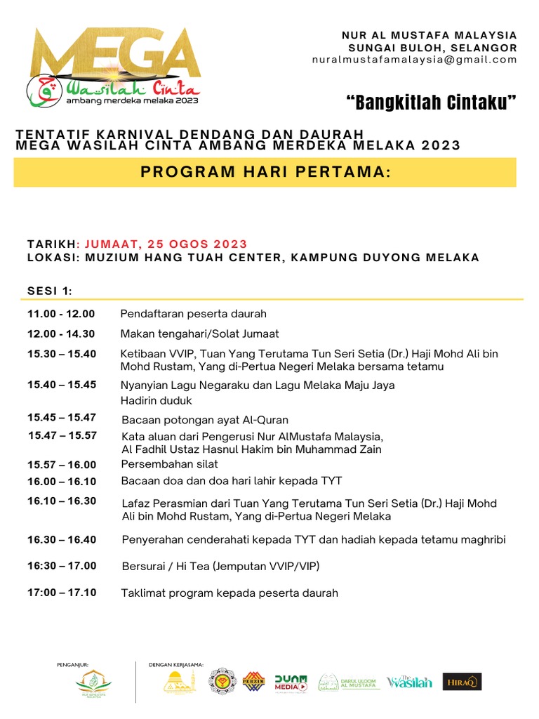 Tentatif Melaka FinalV2 | PDF