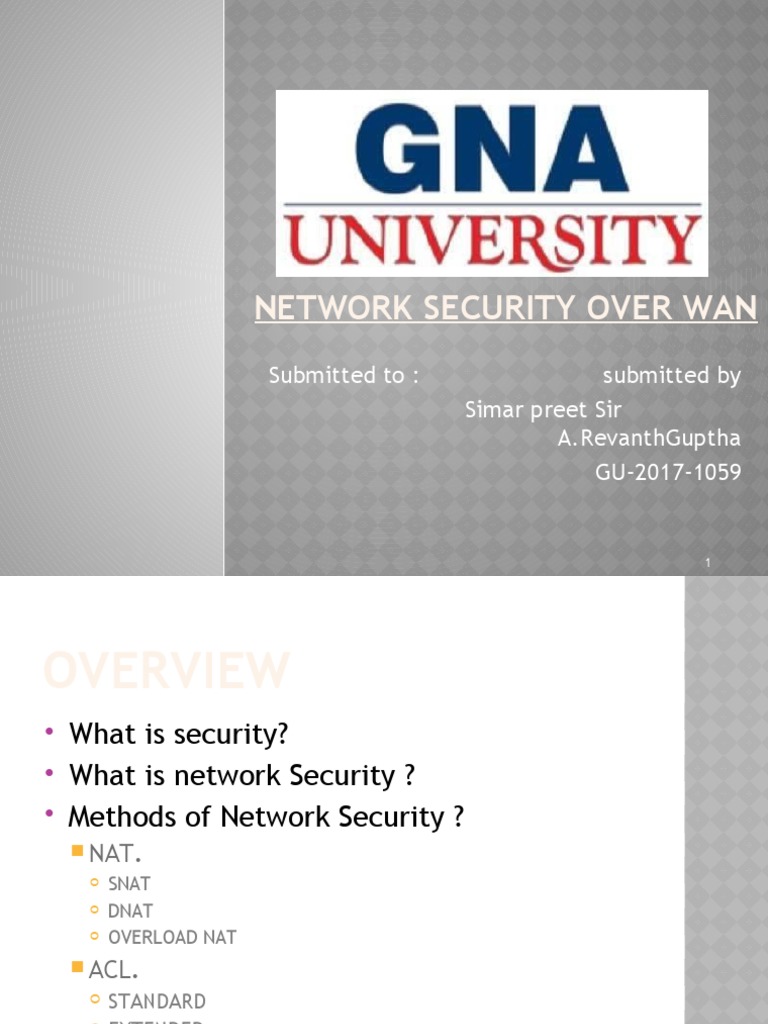 Network Security Over Wan | PDF | Computer Network | Computing