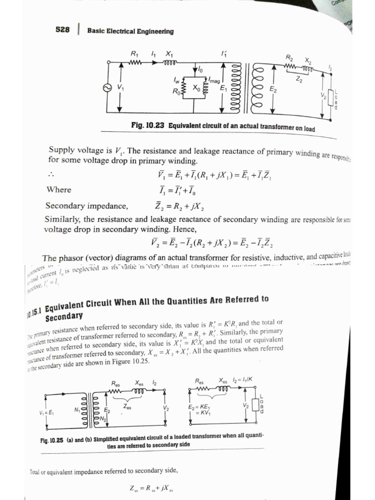 Equivalent CKT of Transformer | PDF