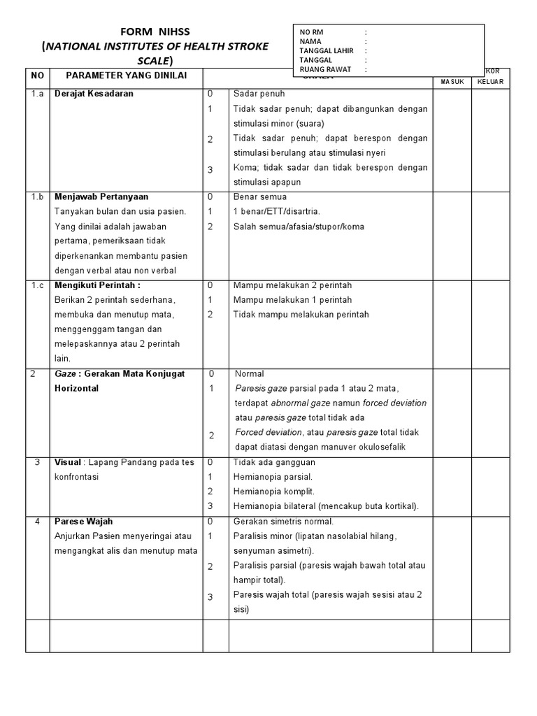 NIHSS | PDF