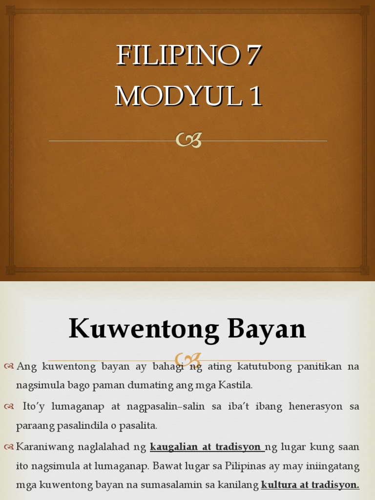 Module 1 Filipino 7 | PDF