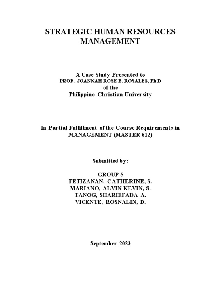 Section 6 Group 5 - Case Study On Trojan Construction Group (SHRM) | PDF | Human Resource ...