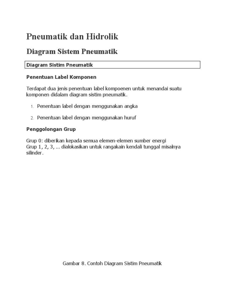 Topik 3 Pneumatik - Diagram Sistem Pneumatik | PDF