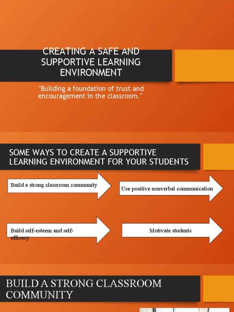 Creating A Safe and Supportive Learning Environment | PDF