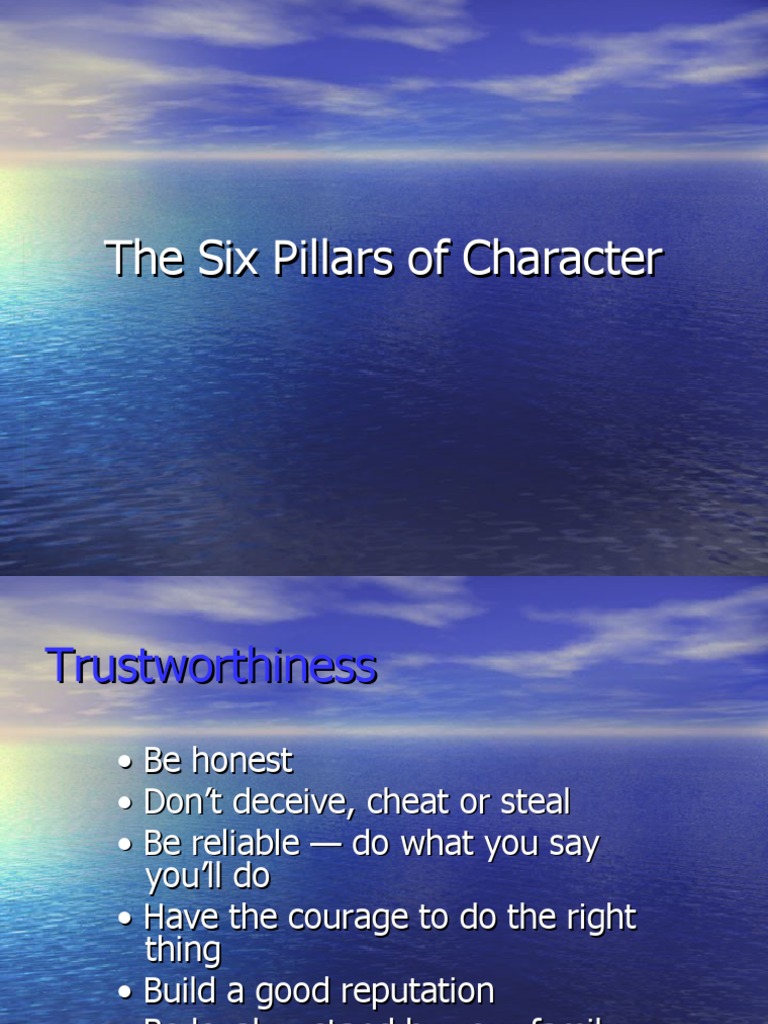 The Six Pillars of Character | PDF